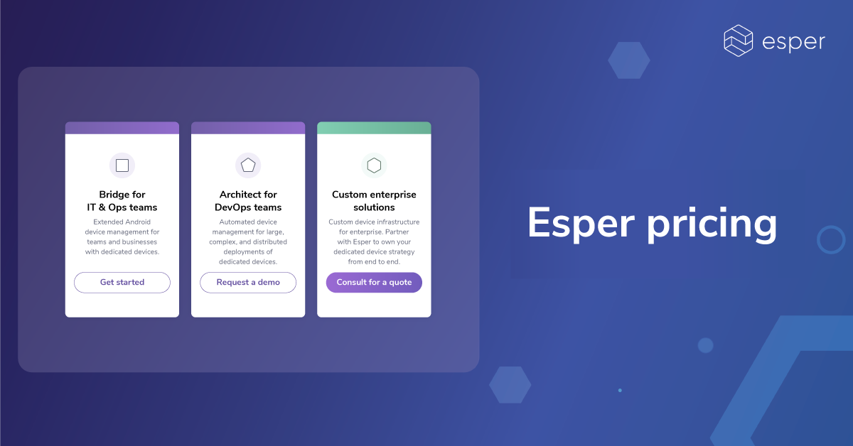 Esper Pricing | Esper Device Management