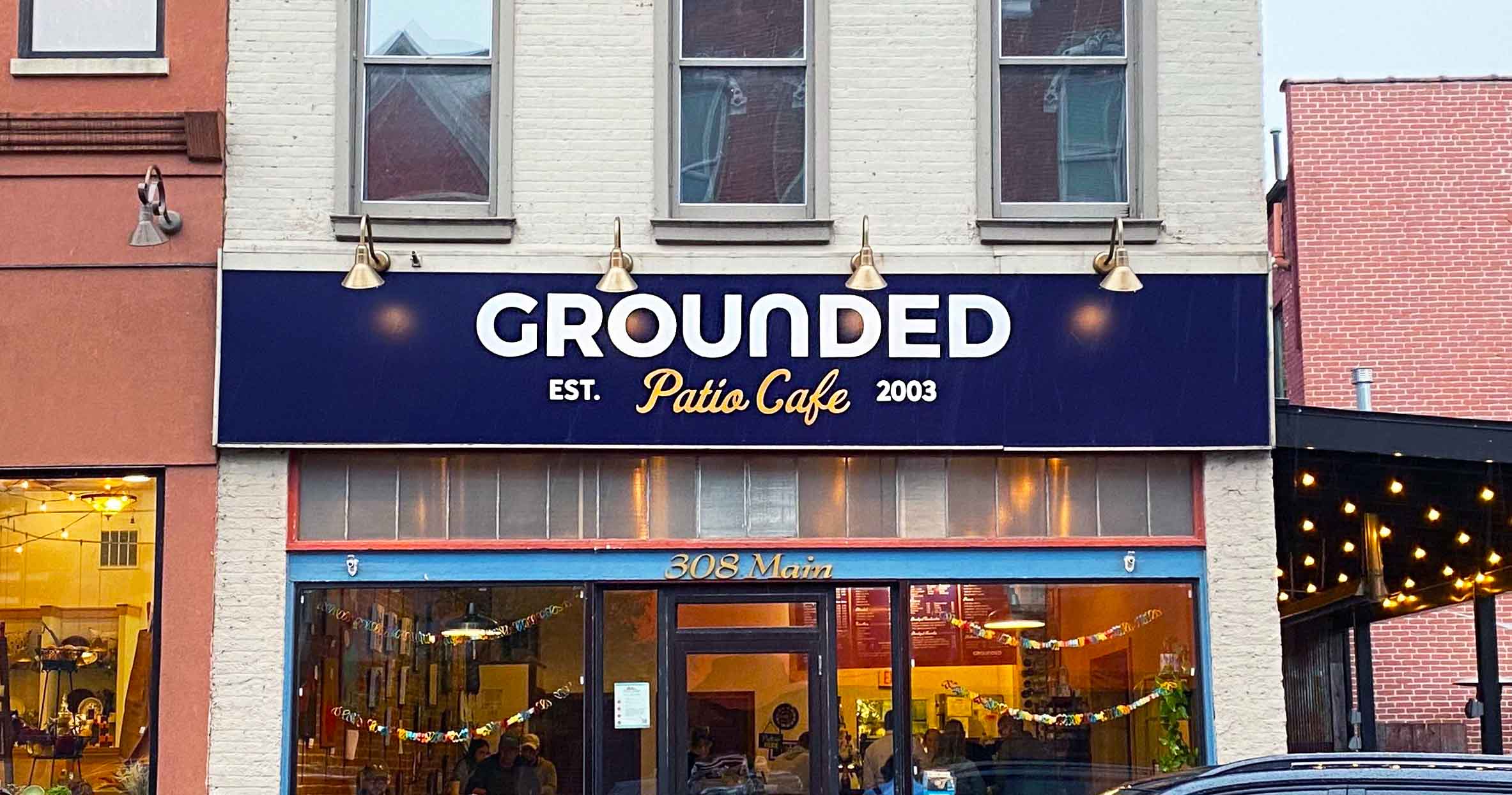 Grounded Patio Cafe Sign Project | La Crosse Sign Group