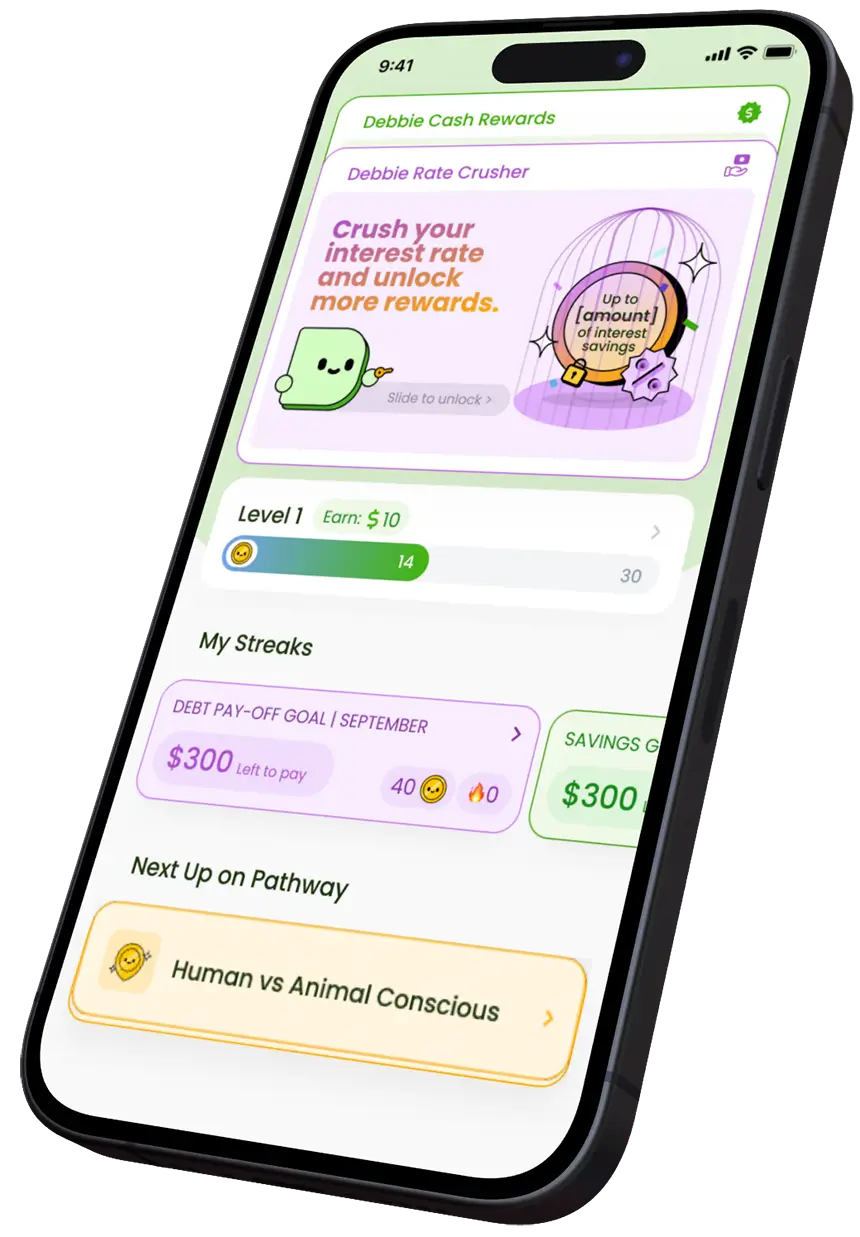 Debbie - Rewards for Saving and Paying Off Debt