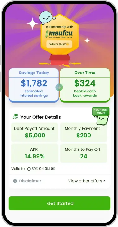 Debbie - Rewards for Saving and Paying Off Debt