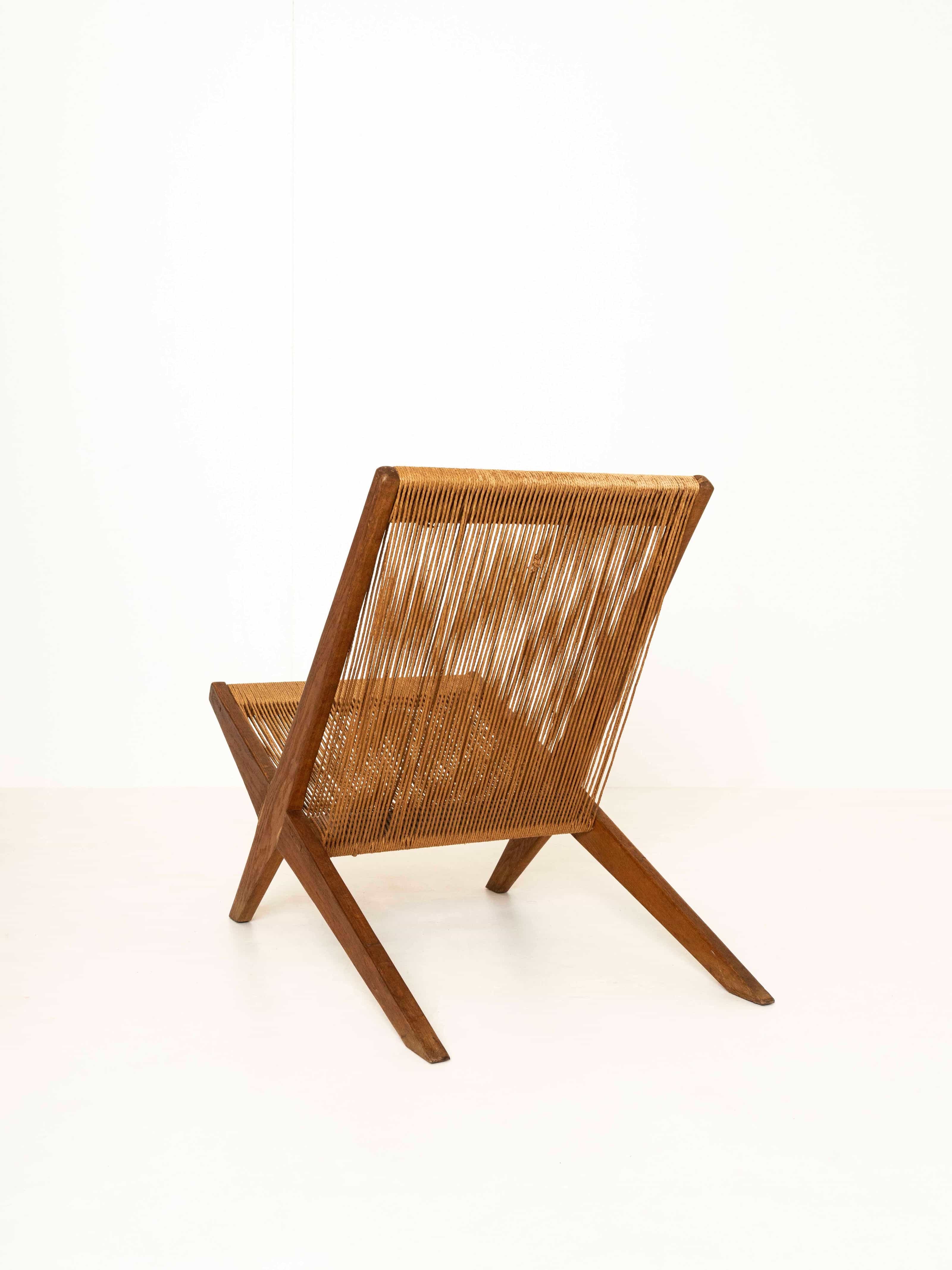 'Rope Chair' attributed to Poul Kjaerholm and Jørgen Høj, Denmark 1960s ...