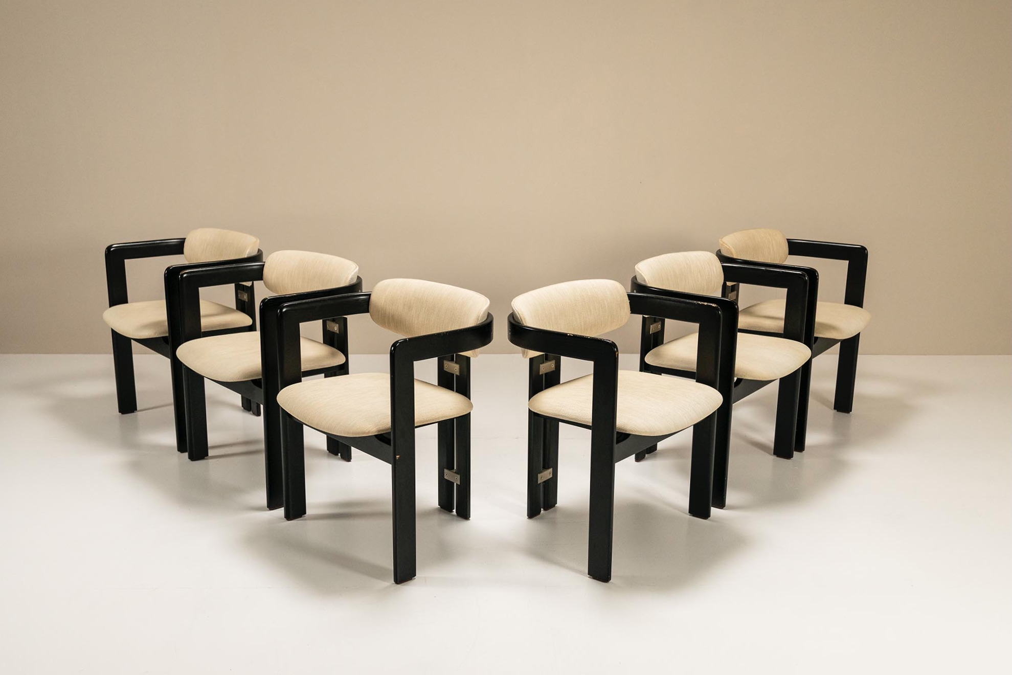 Set of Six “Pamplona” Dining Chairs by Augusto Savini for Pozzi, Italy ...