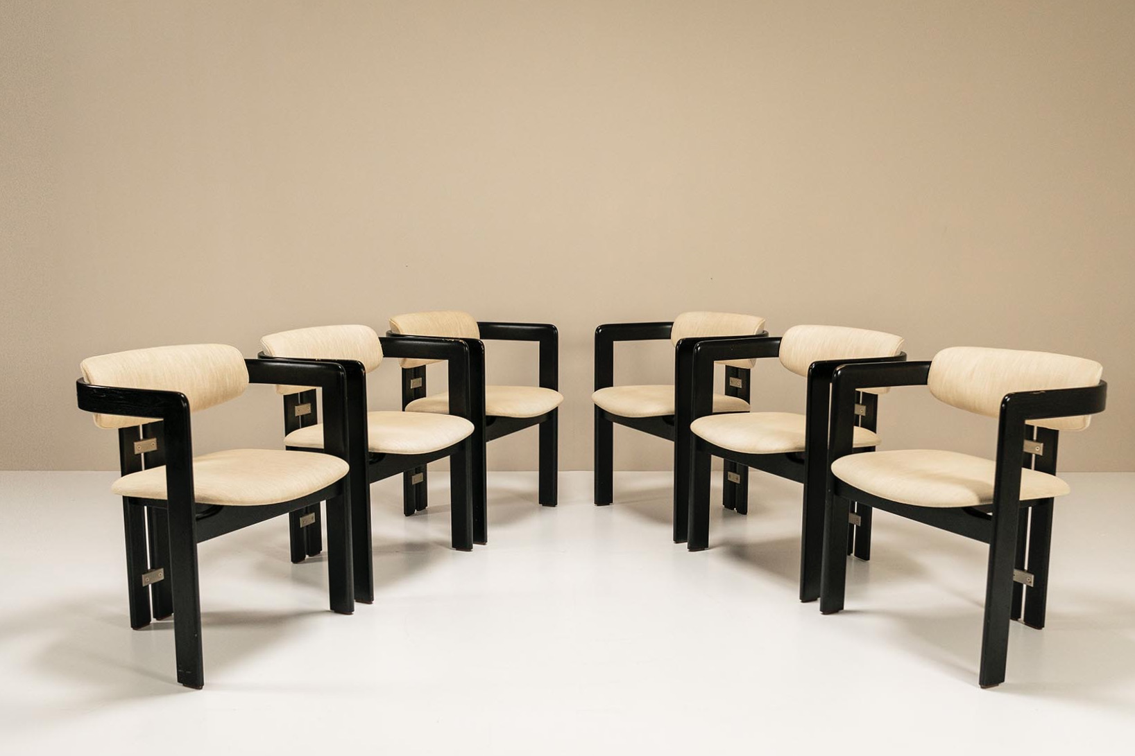 Set of Six “Pamplona” Dining Chairs by Augusto Savini for Pozzi, Italy ...