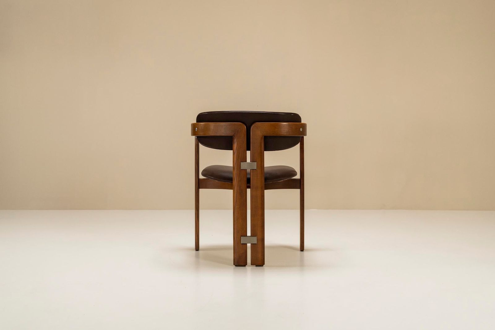 Set of Four “Pamplona” Dining Chairs in Walnut and Leather by Augusto ...