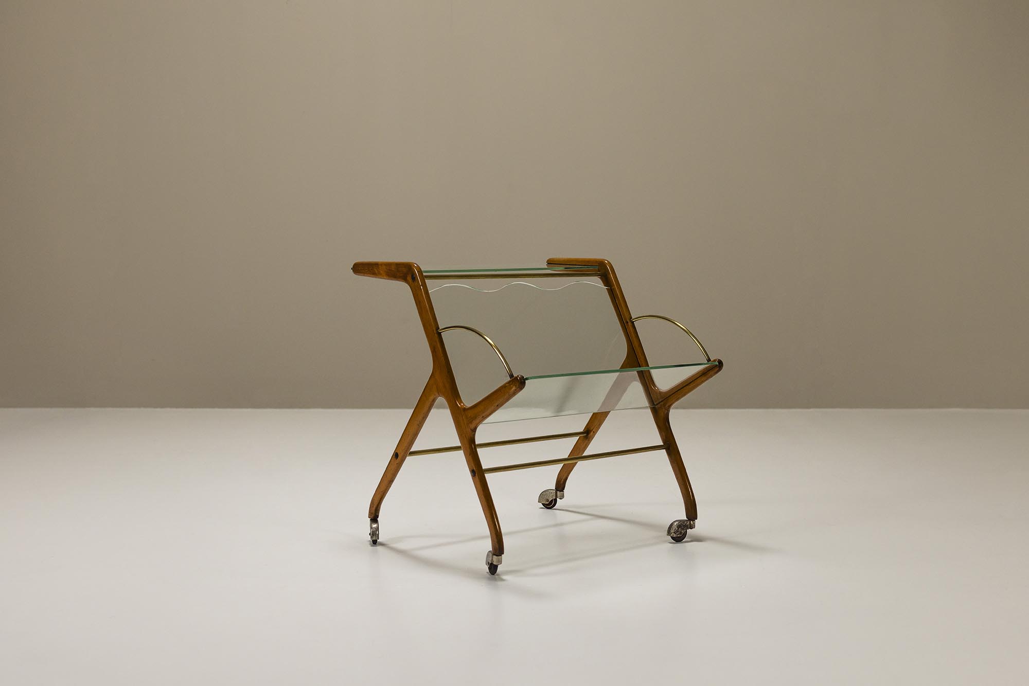 Italian Magazine Rack Trolley In The Style Of Ico Parisi, Italy 1950's ...