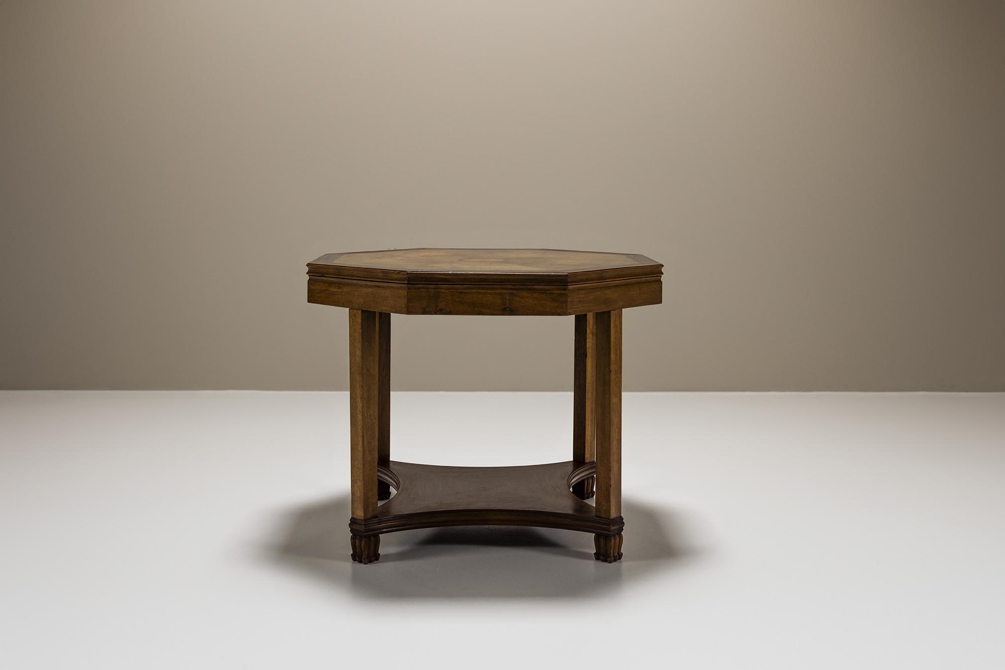 ‘t Woonhuys Sidetable in Walnut and Ebony, The Netherlands 1930s | AtKris Studio