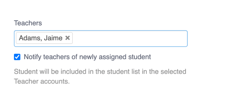 Assigned Student Notifications Add-on | Teachworks