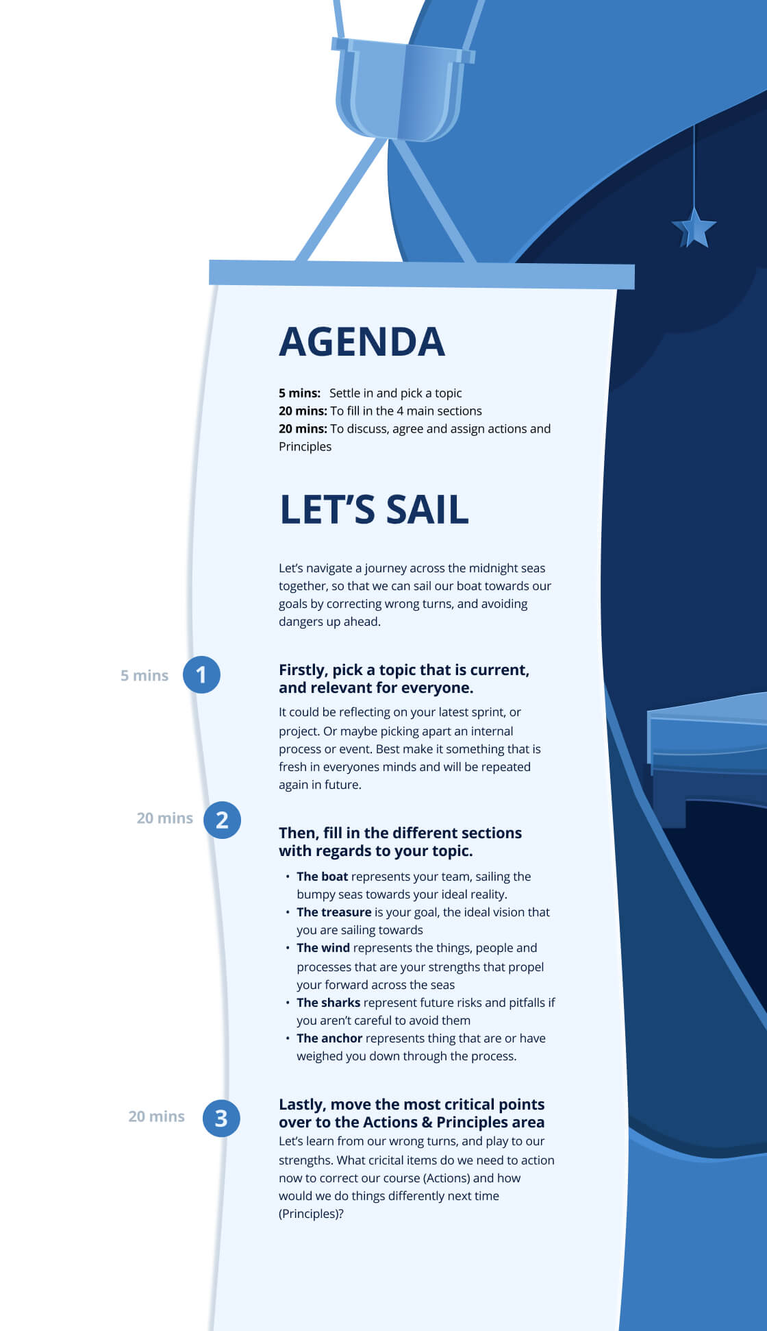 Sailboat Retrospective Miro template