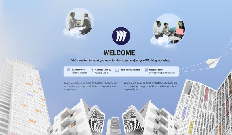 Hybrid 'Ways of Working' Workshop Template in Miro