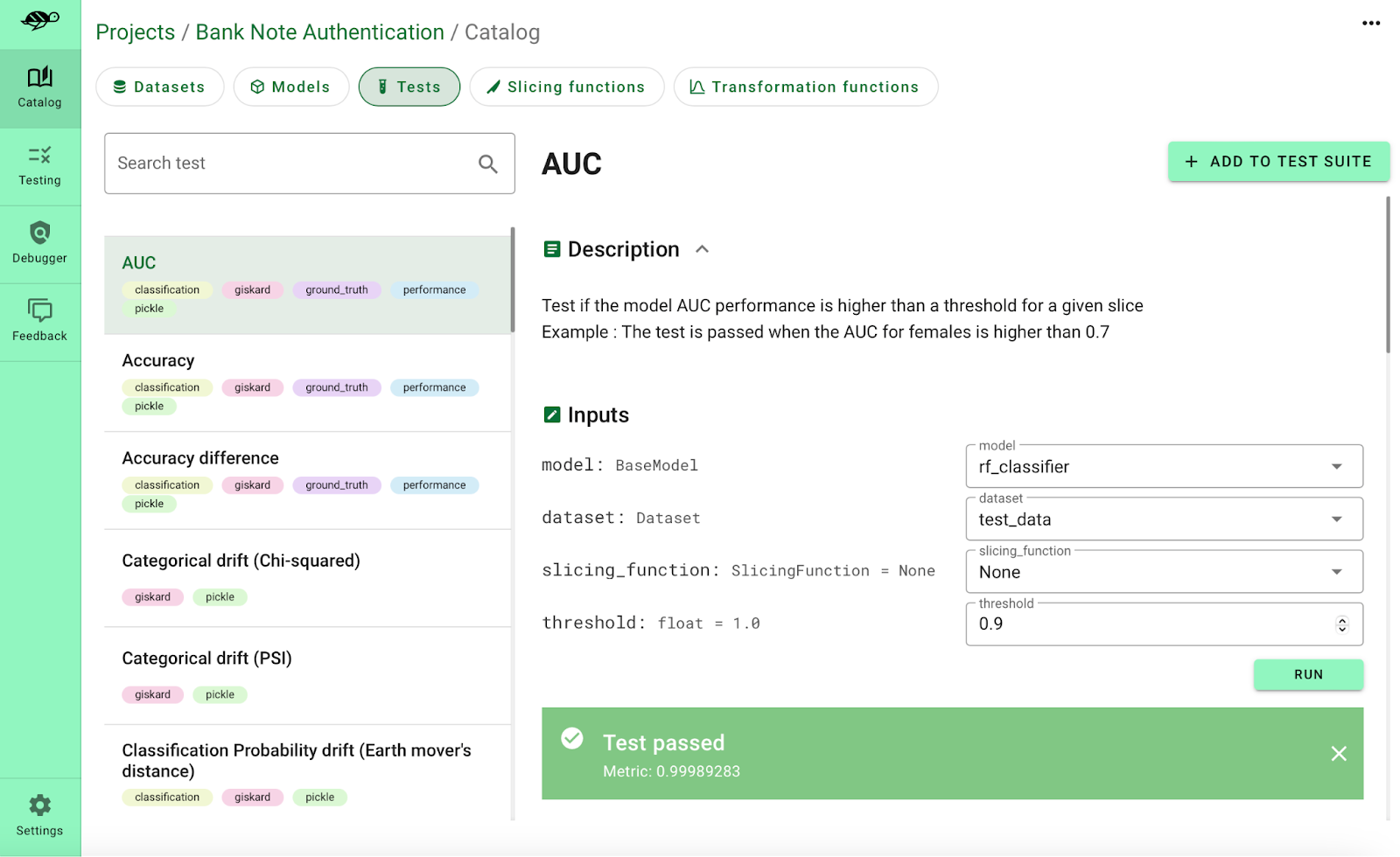 Testing Classification Models for Fraud Detection with Giskard | ML library