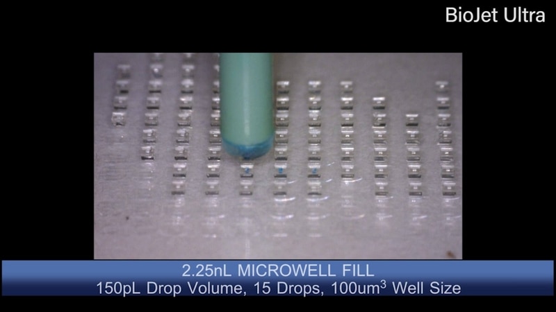 Biojet Ultra Low Volume Dispenser – filling complex 3d microstructures - BioDot