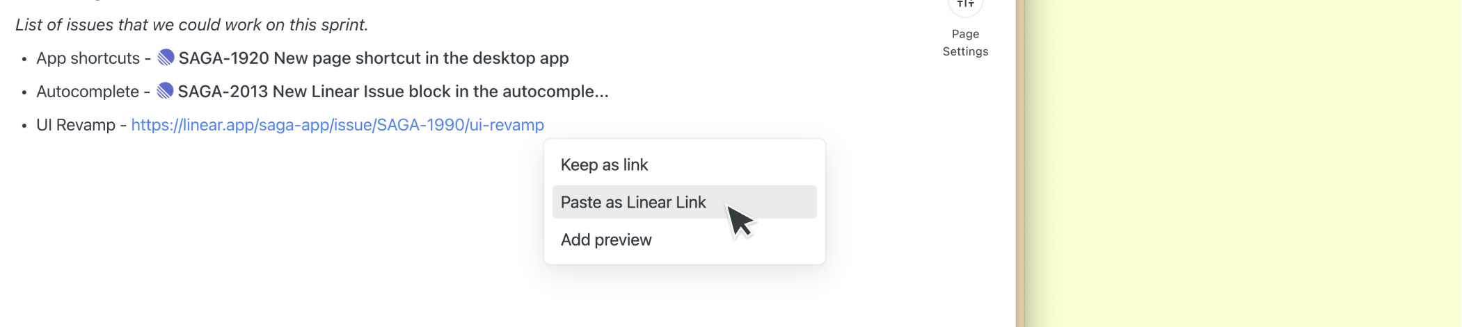 Linear Integration | Saga Guides
