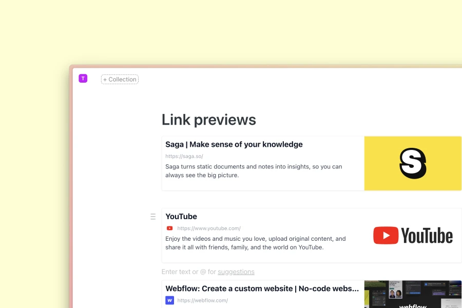 Link Previews | Saga Guides