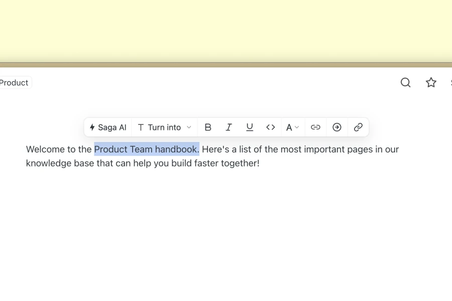Styling Toolbar | Saga Guides