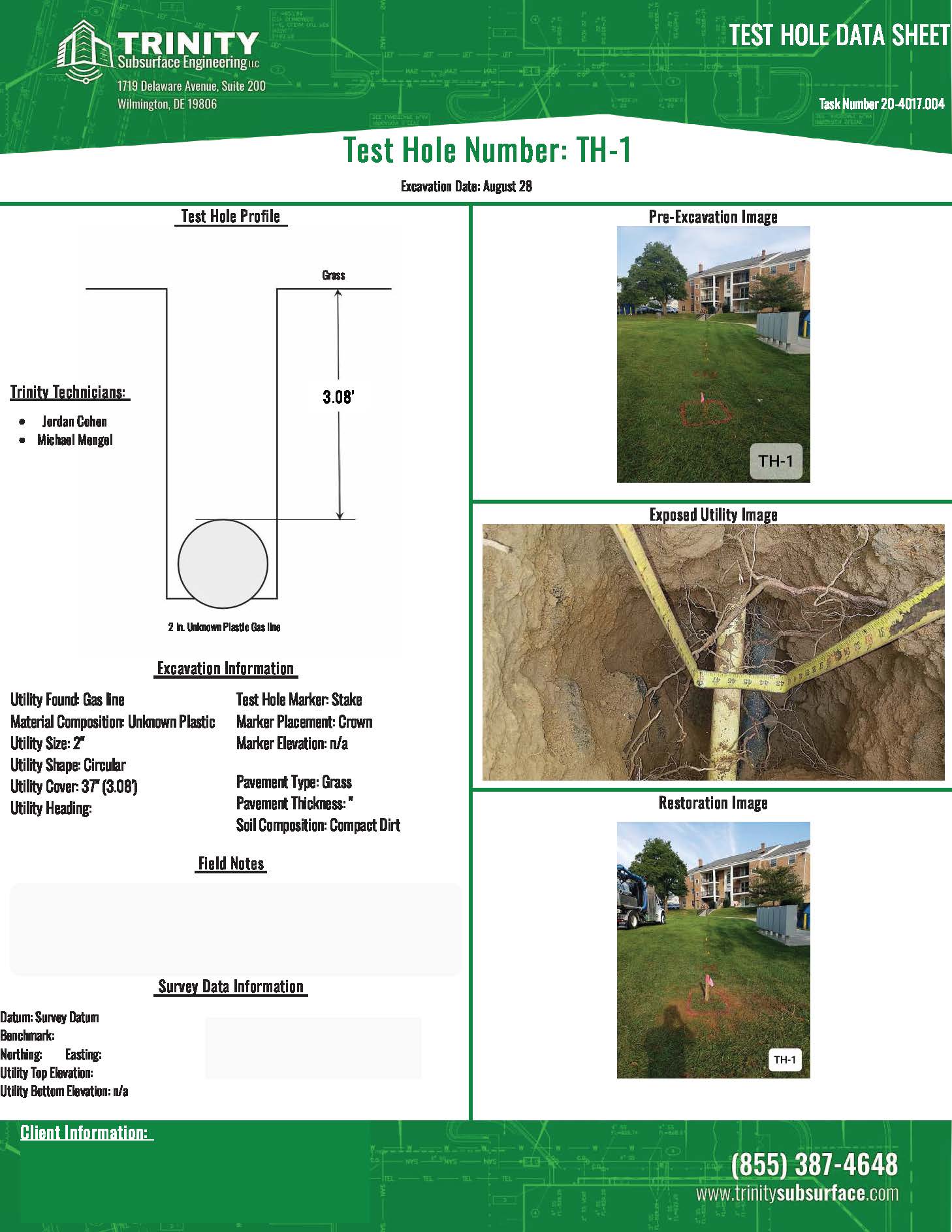 Quality Level A Data, Test Holes: Subsurface Engineering