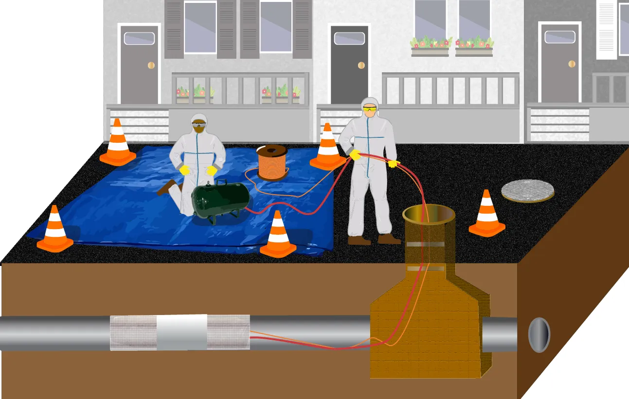 Repair Pipe Infractions, Cracks, Corrosion.