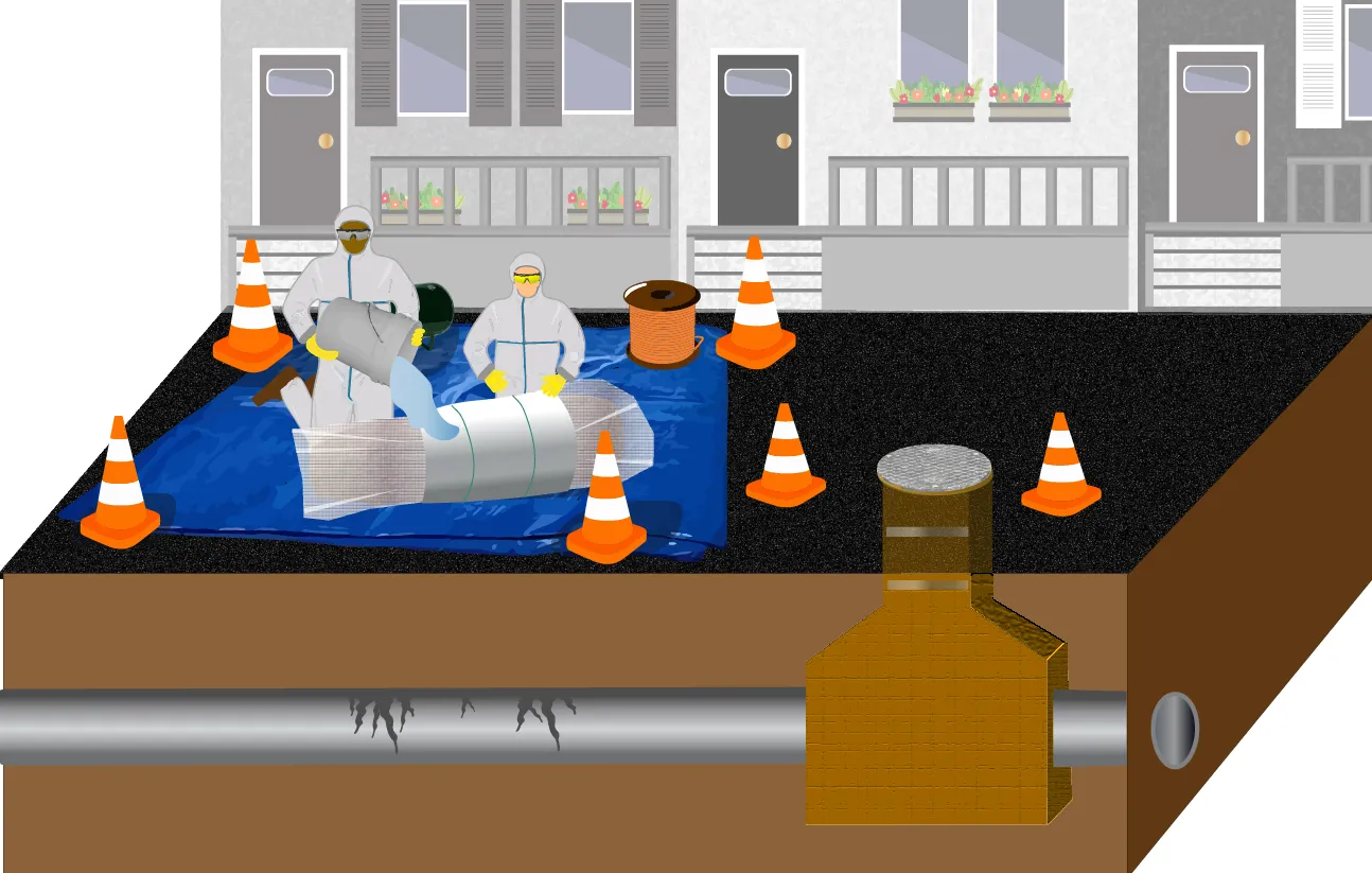 Repair Pipe Infractions, Cracks, Corrosion.