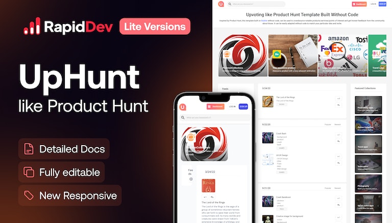 Product Hunt Lite - Growth - Webflow Ecommerce Website Template