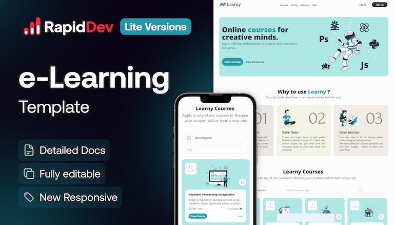 Learny SaaS Lite - Growth - Webflow Ecommerce Website Template