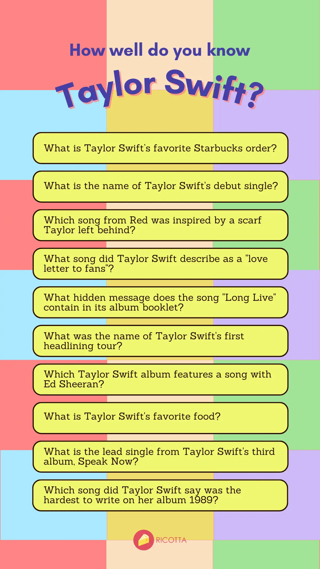 Taylor Swift Trivia Questions That Strike The Right Cord