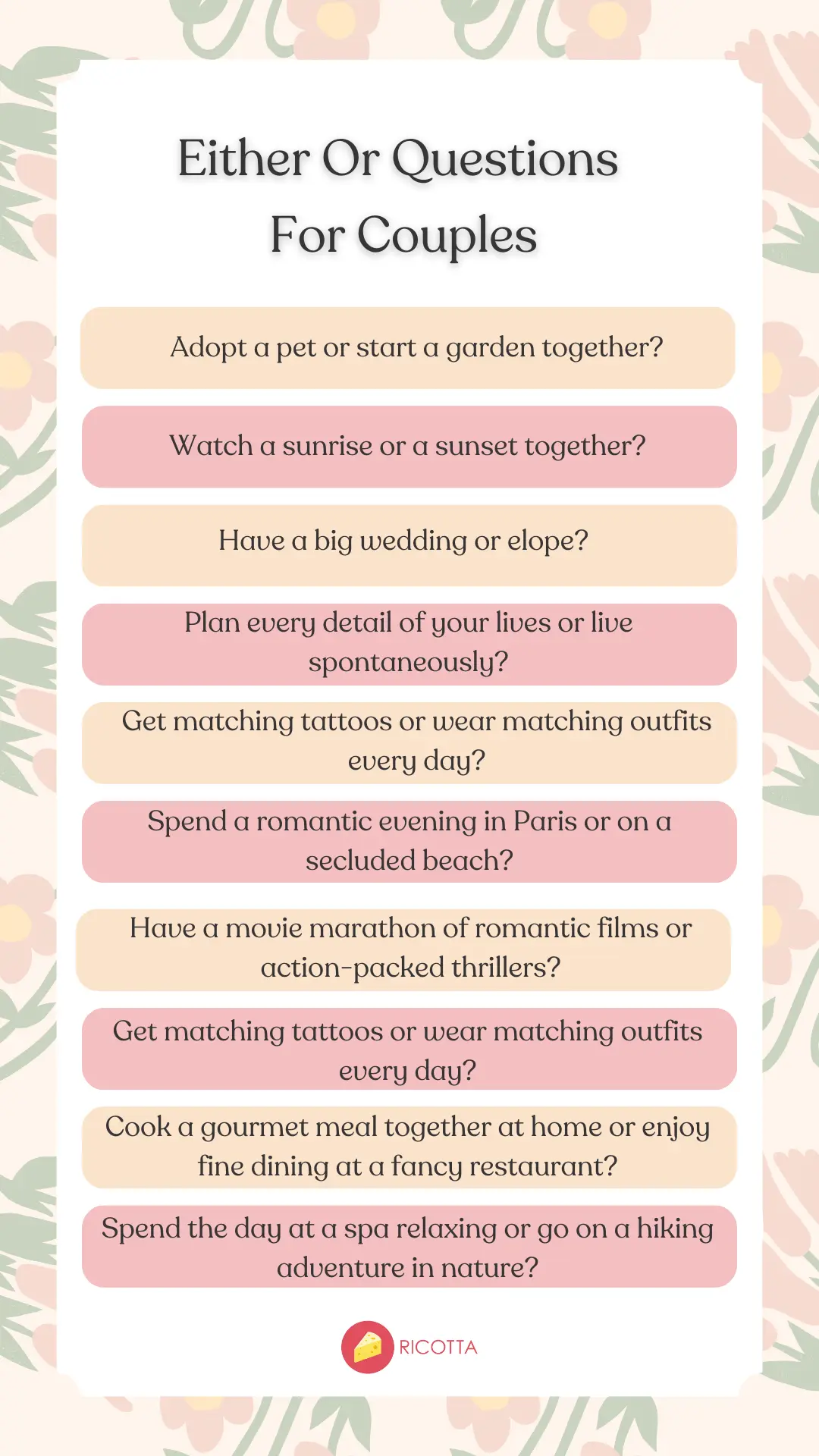 120+ Best Either Or Questions for Couples, Kids & Adults