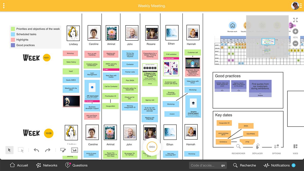 Weekly: the weekly team meeting - Templates | Klaxoon Community