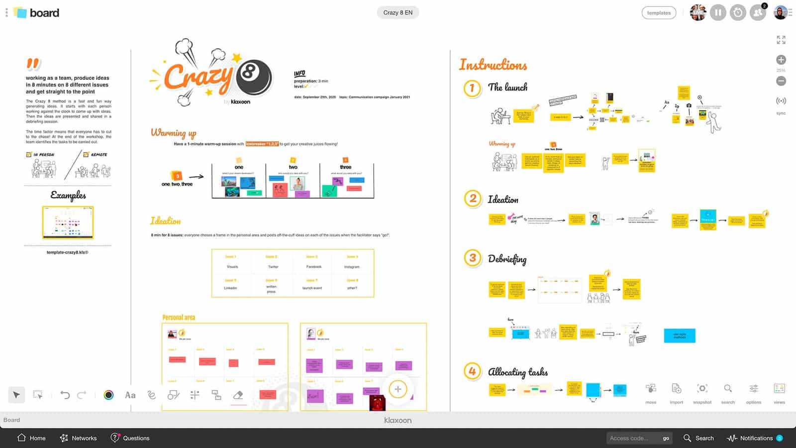 Crazy 8: the creative and timed ideation - Templates | Klaxoon Community