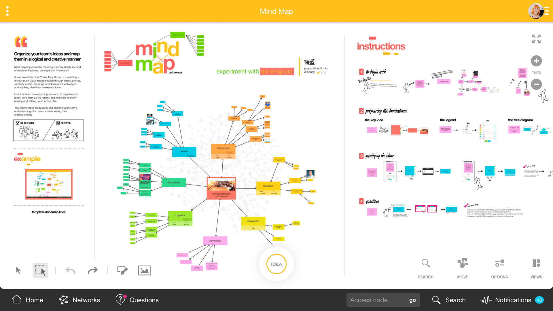 Mindmap: the mind map of the team's ideas - Templates | Klaxoon Community