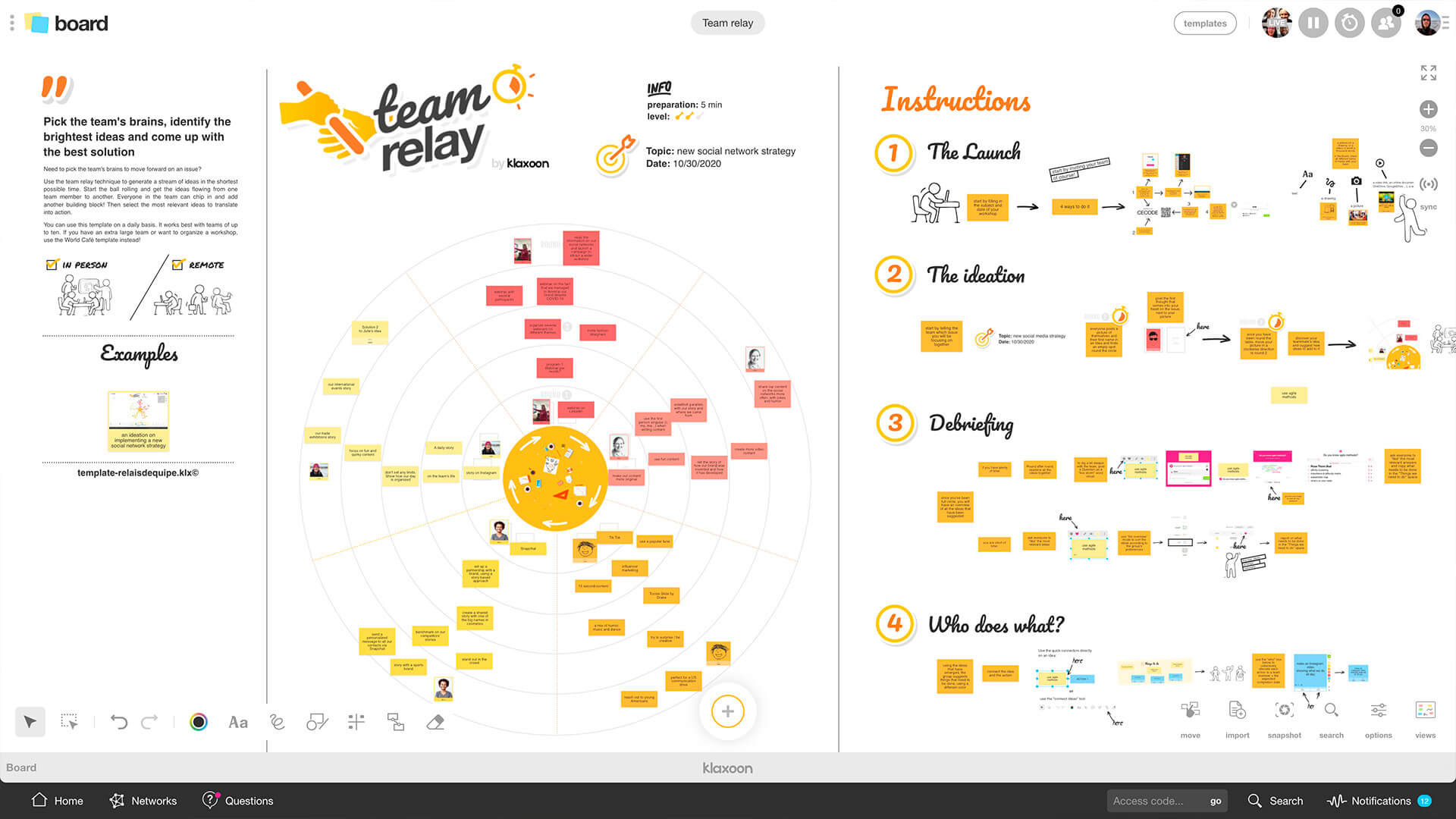Team relay: bounce ideas off each other to find new ones - Templates ...