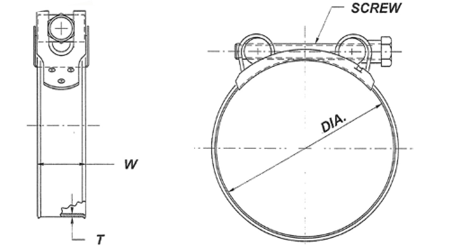 Barrel Hardware Clamp - Stainless Steel Bolt & Barrel Clamps