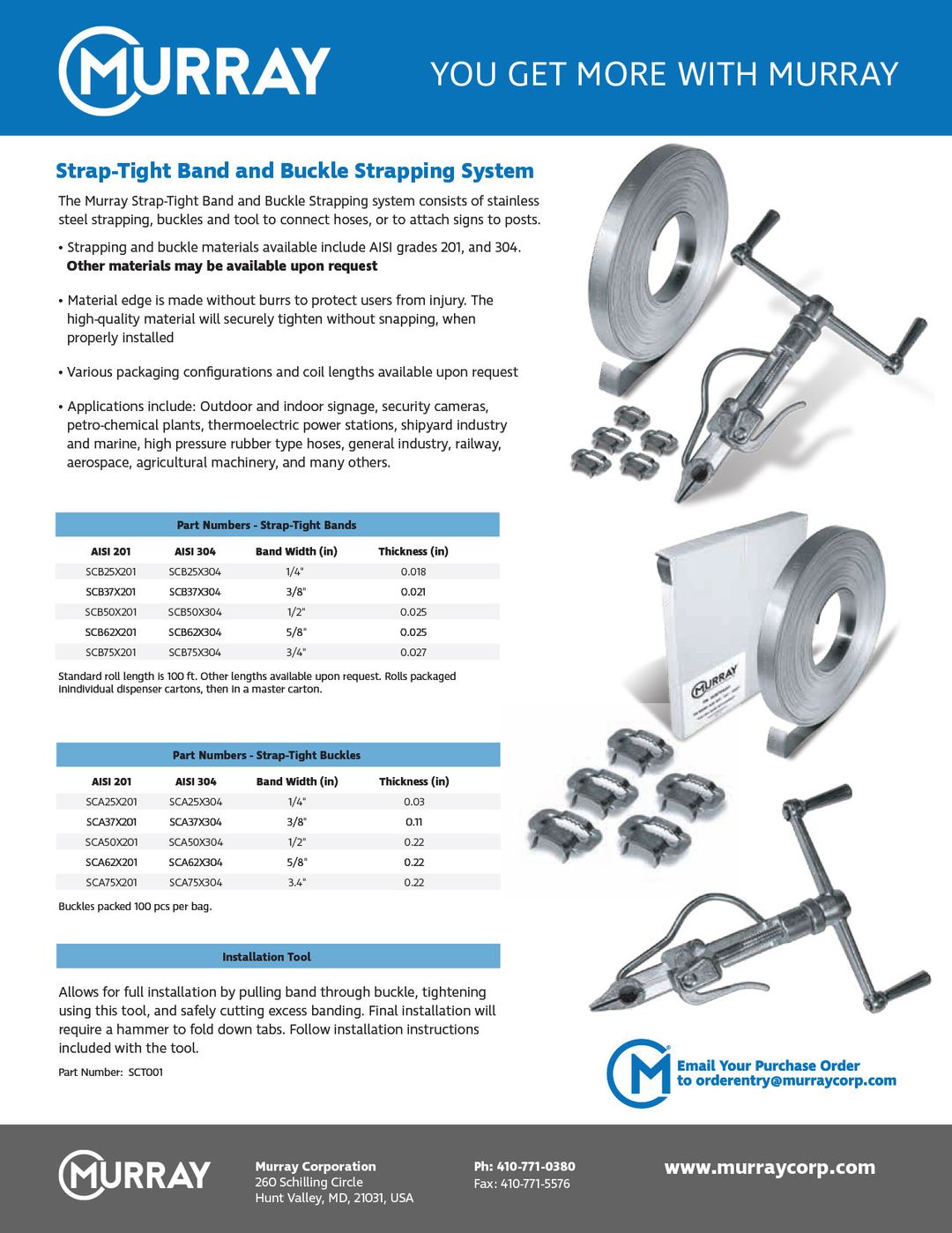 Stainless Steel Band & Buckle Strapping System