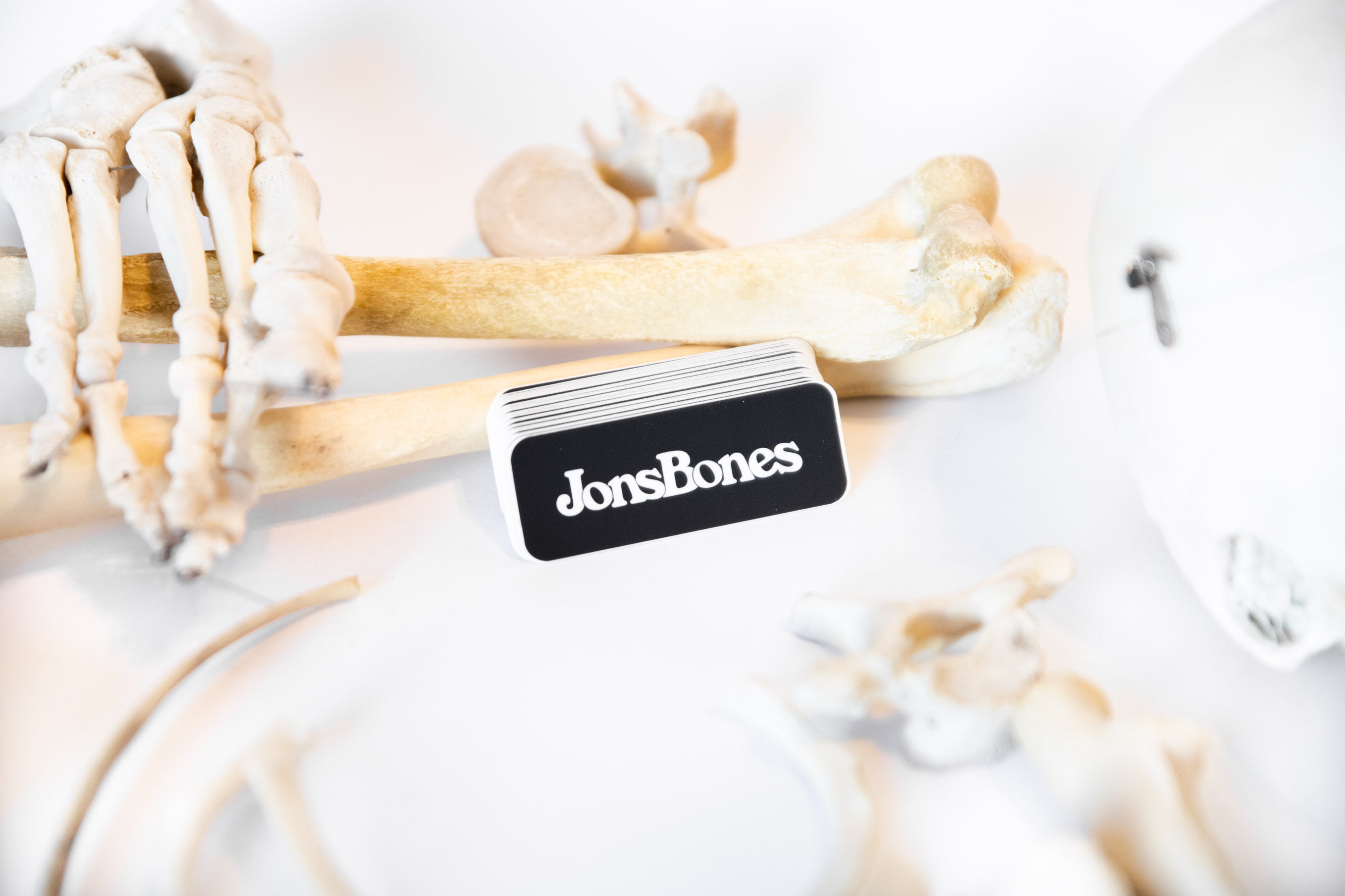 Charcoal JonsBones Logo Sticker | JonsBones: Responsibly Sourced Human ...