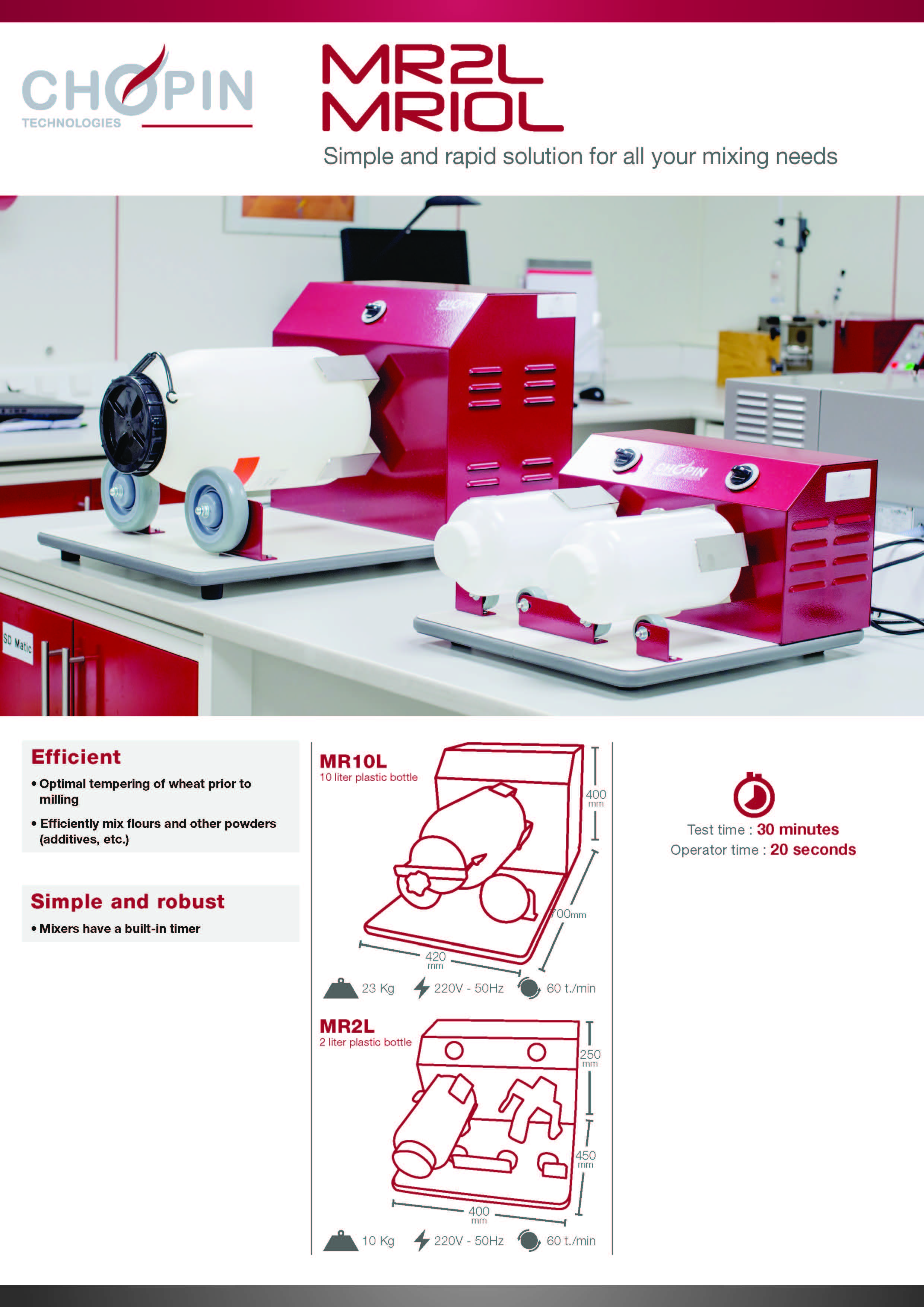 MR Mixers | CHOPIN Technologies