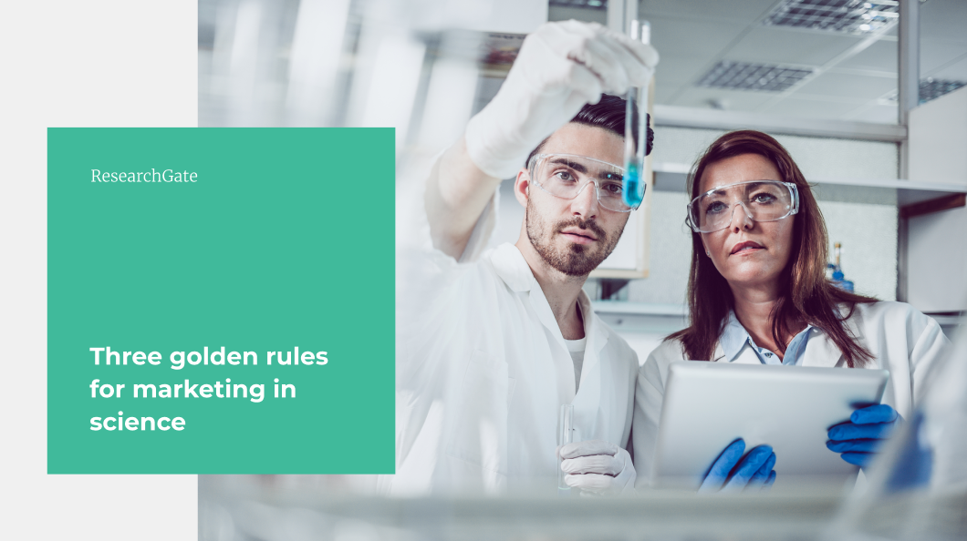 Guidebook. Three golden rules for marketing to scientists