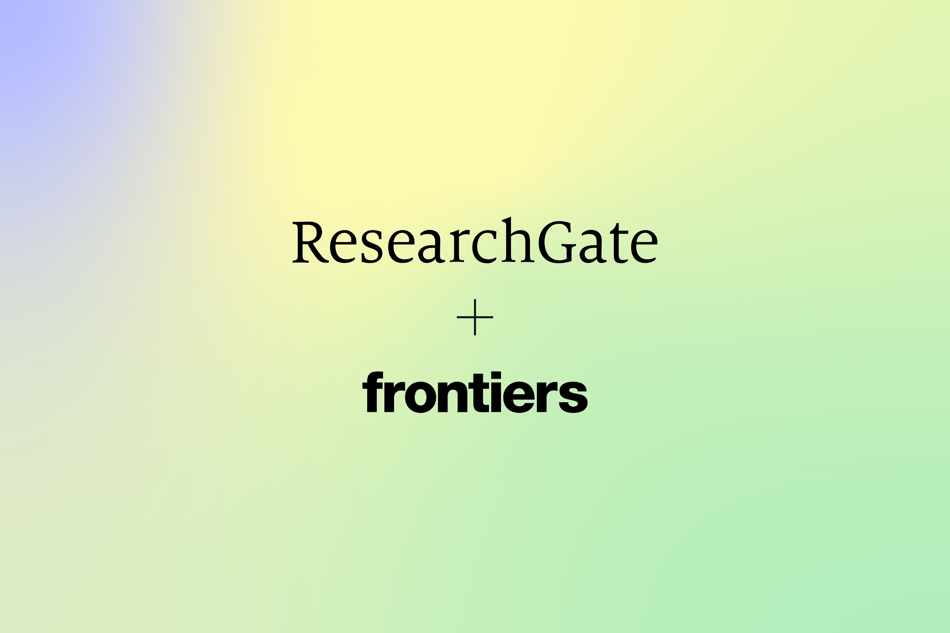 ResearchGate Newsroom | ResearchGate and Frontiers announce partnership