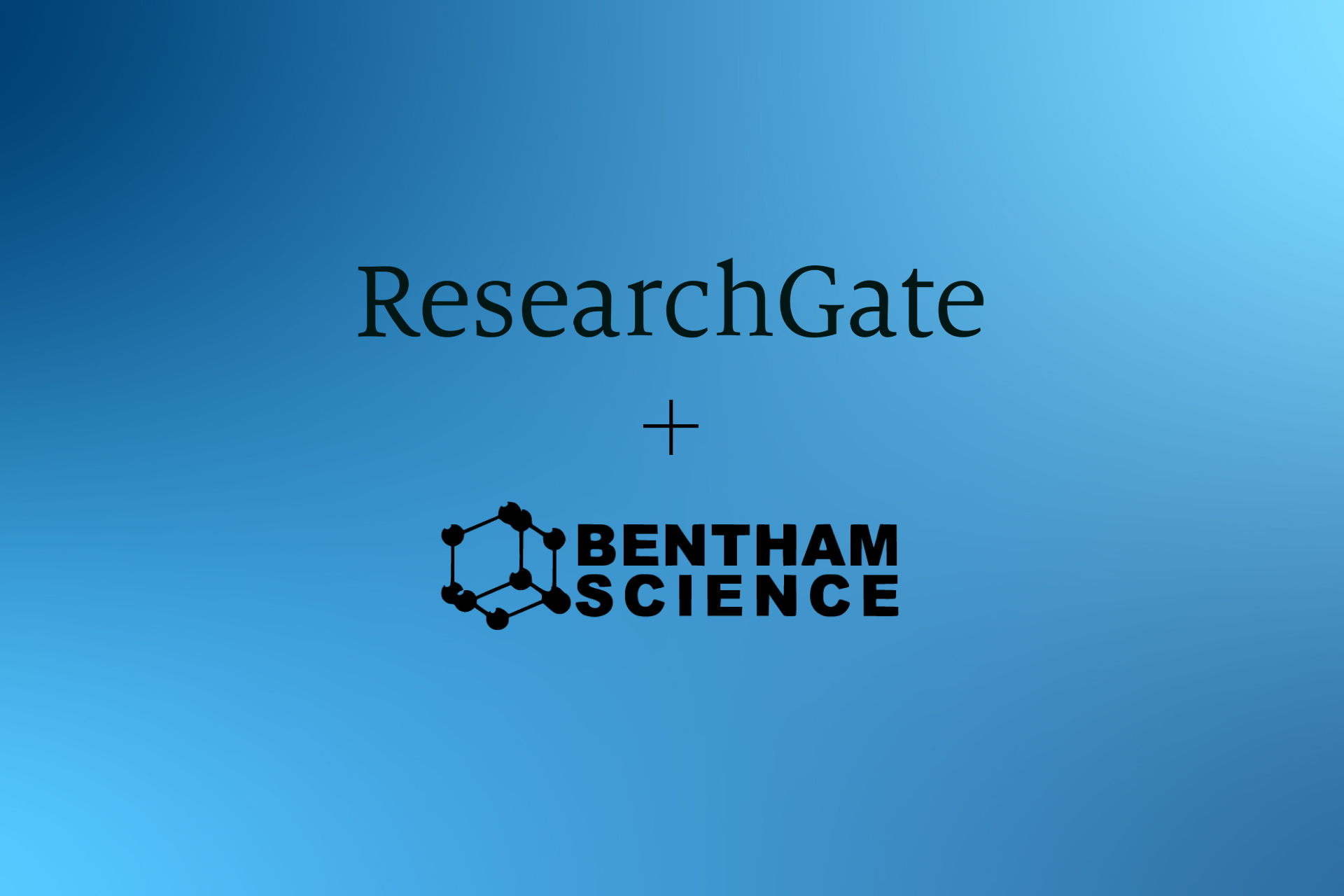 ResearchGate Newsroom | ResearchGate and Bentham Science Publishers ...