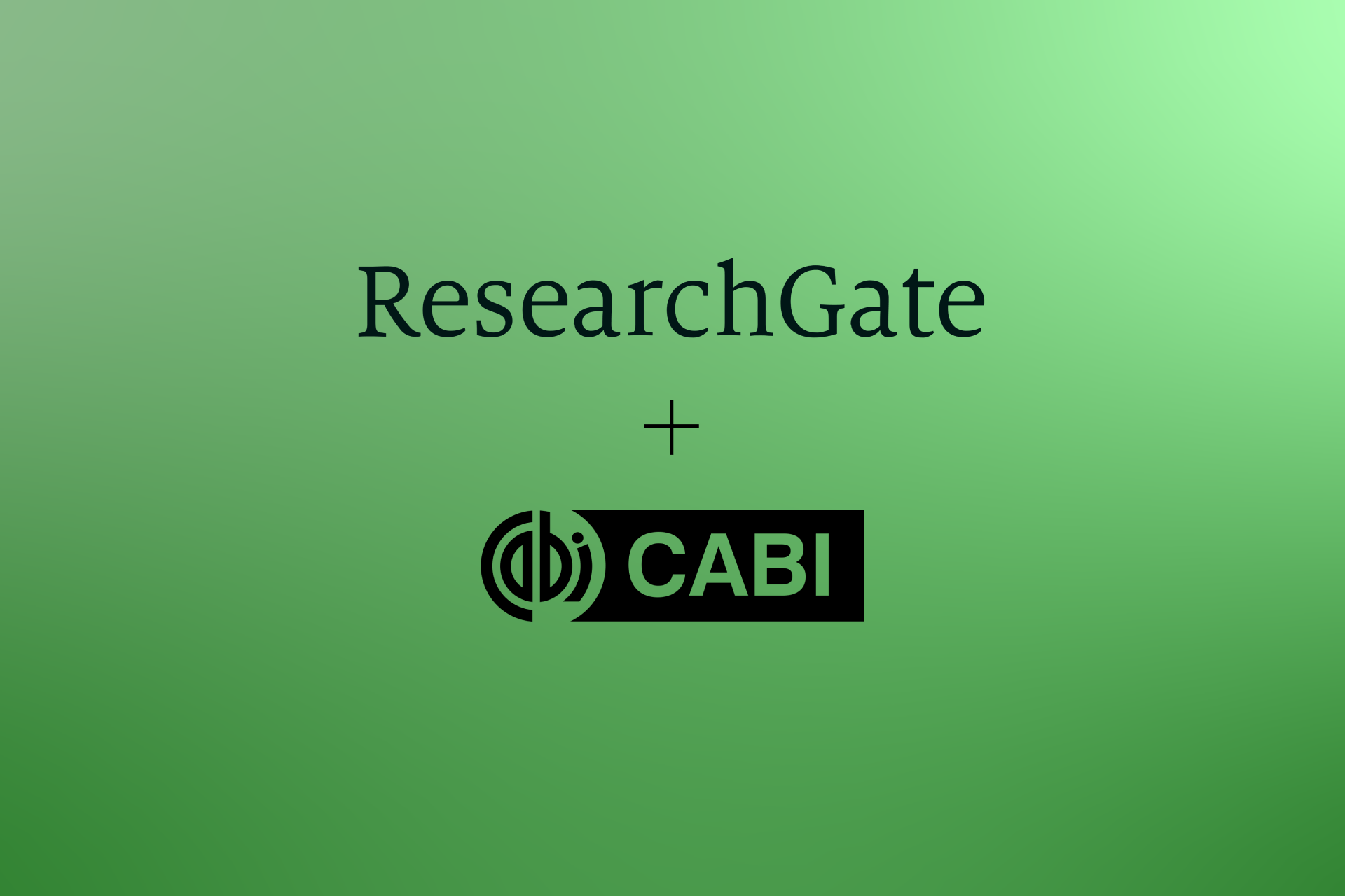 ResearchGate Newsroom | ResearchGate and CABI announce Journal Home ...