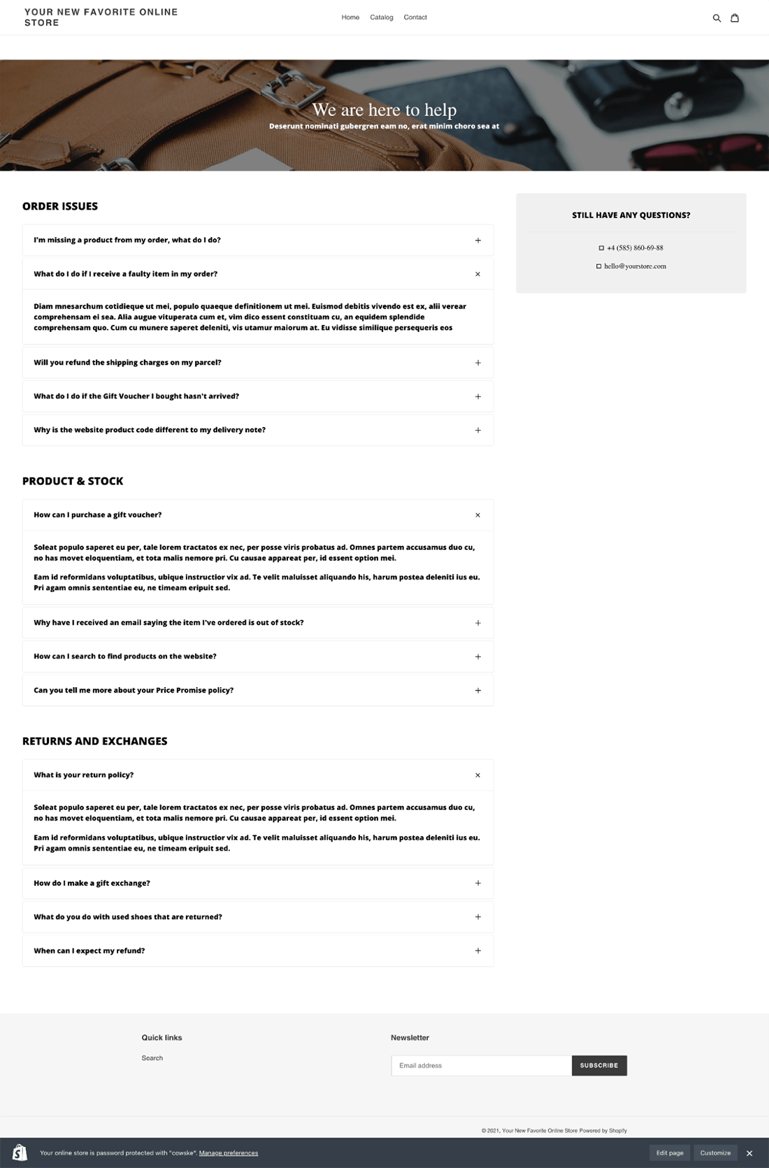 How to Create an Incredible Shopify FAQ Page (+ Templates)