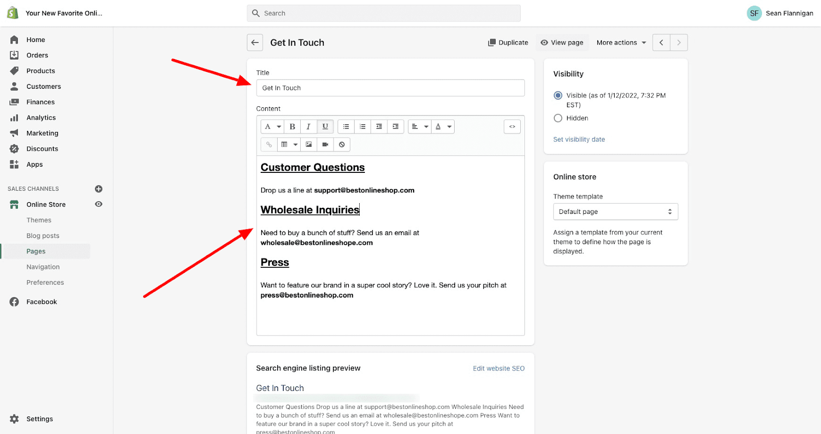 How To Create The Perfect Shopify Contact Us Page Templates 