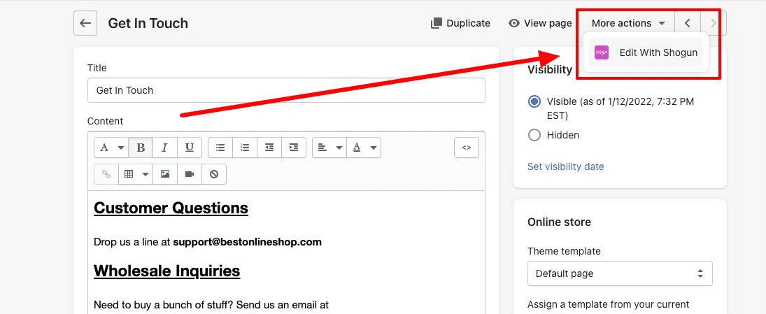 How to Create the Perfect Shopify Contact Us Page (+ Templates)