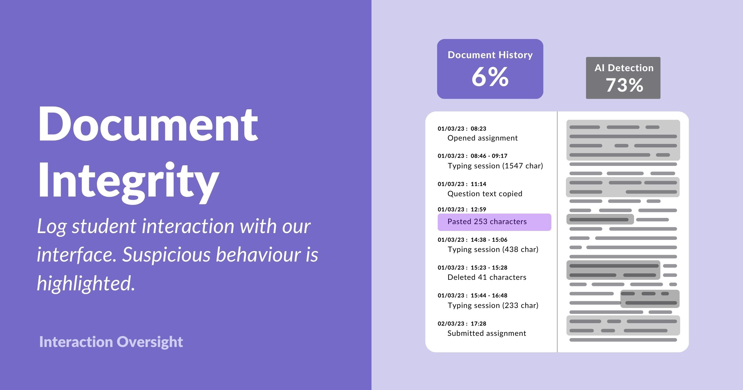 Document Integrity | Graide - AI enhanced assessment & feedback