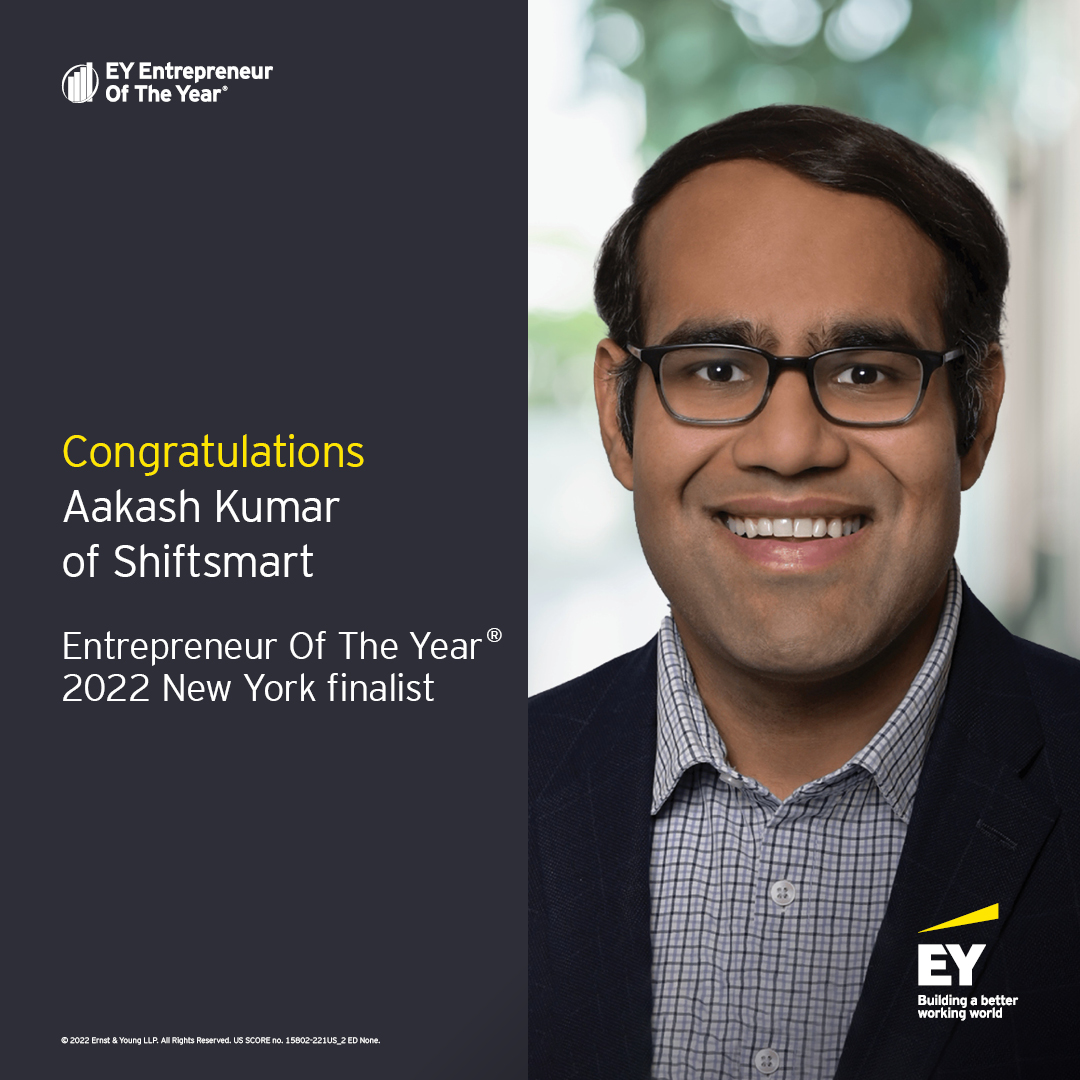 Aakash Kumar Named an Entrepreneur Of The Year 2022 | Shiftsmart