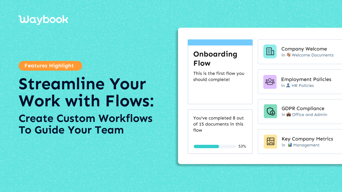 Unlock the full potential of your team with Waybook's Flows! 💪 ...