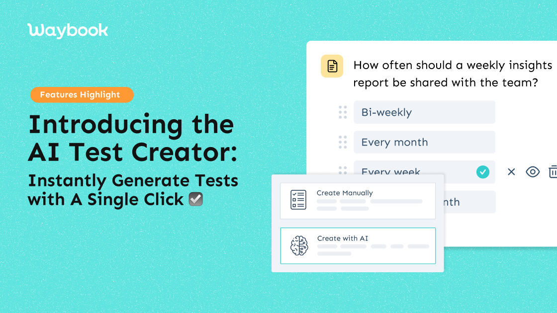 Effortlessly generate tests with just a few clicks [Waybook AI Test ...