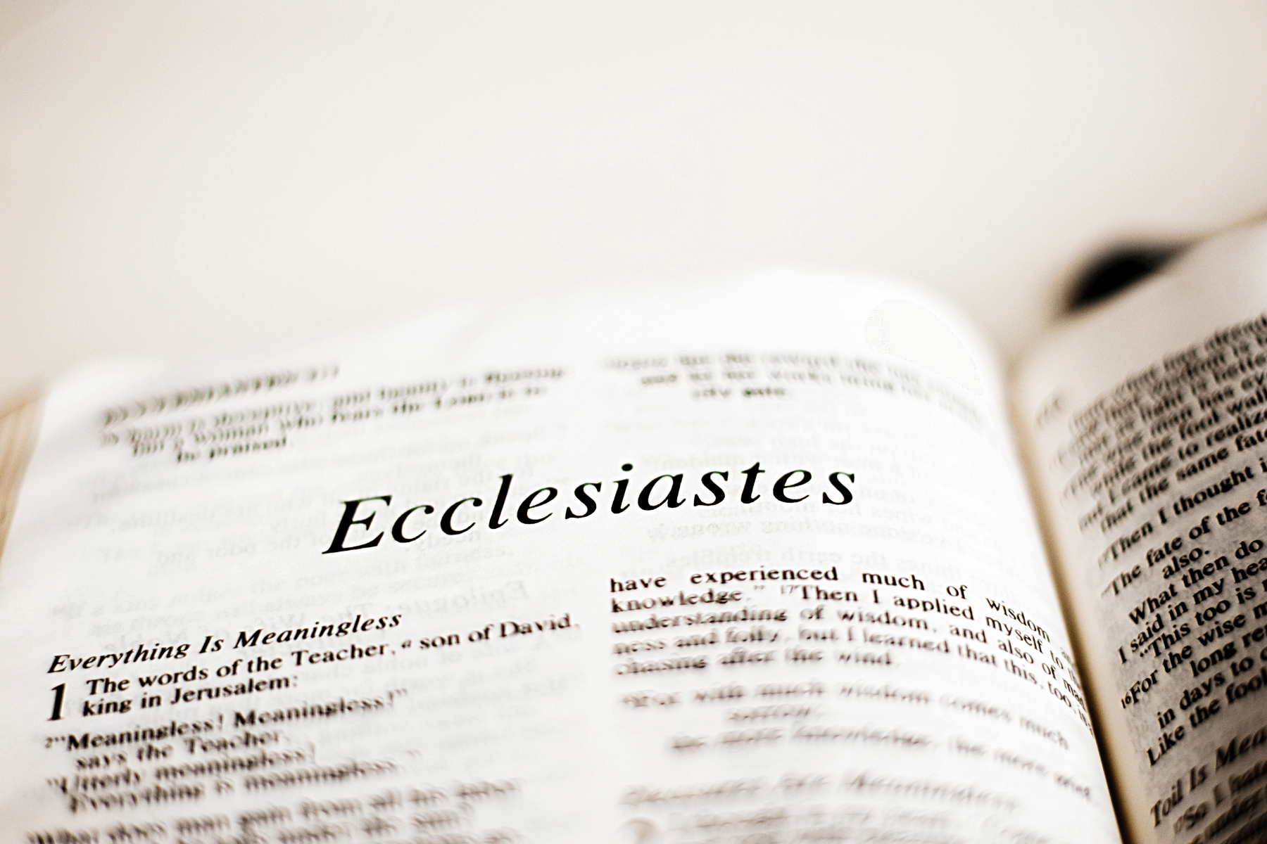 A Deeper Look at the Wisdom of Ecclesiastes