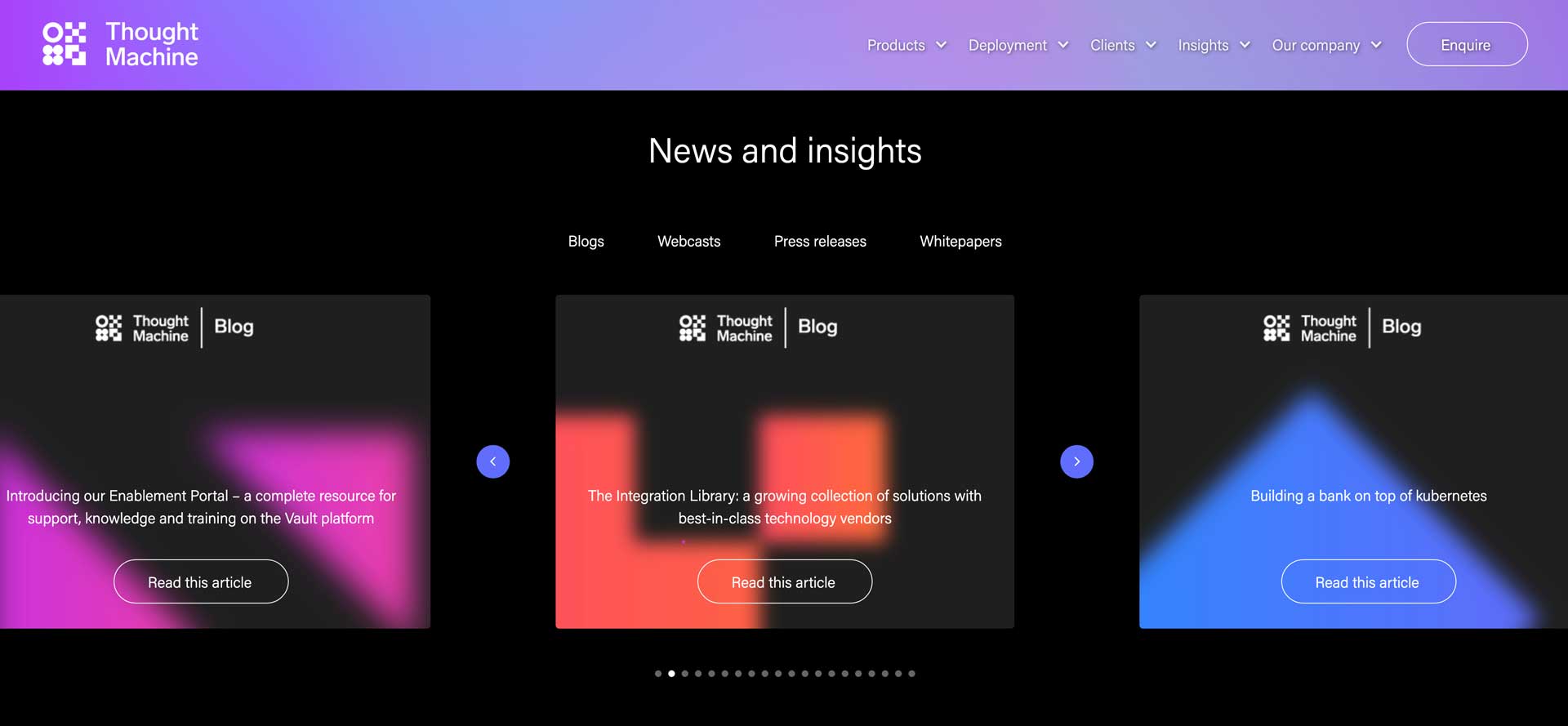 Thought Machine | Case Study | Fountain Digital