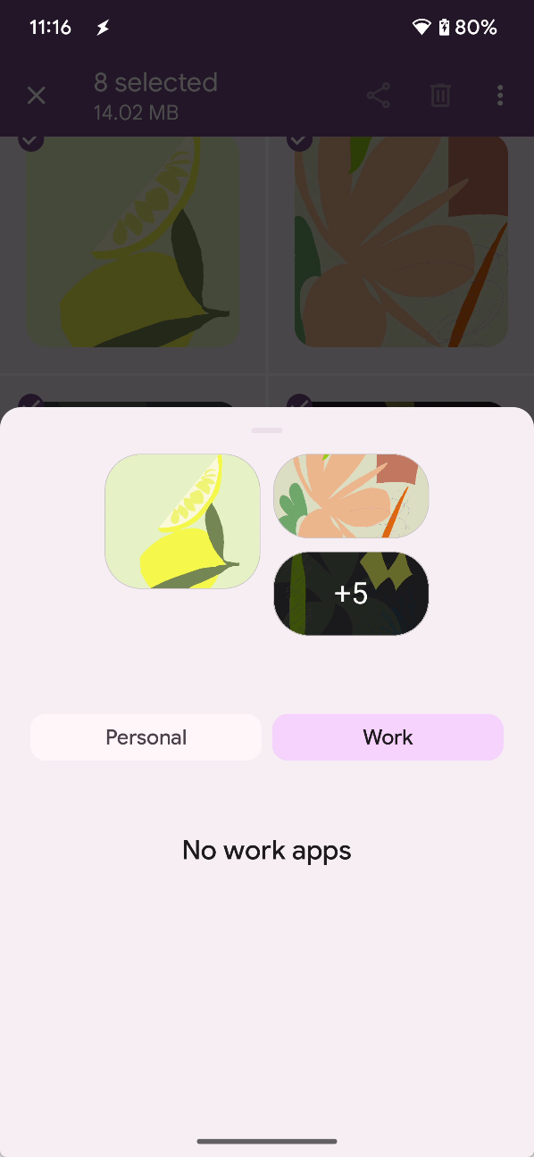 5 ways Google is making the share sheet better in Android 14 | Esper Blog