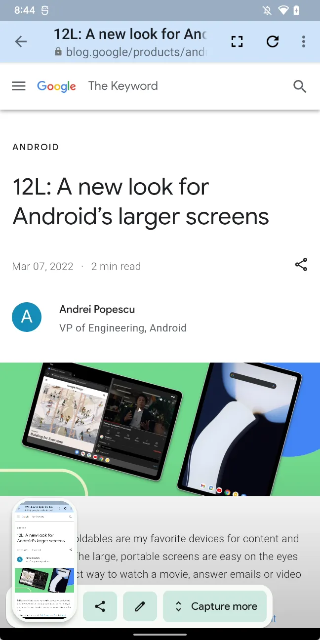 Android 12L changelog: Every new feature for Android tablets | Esper Blog