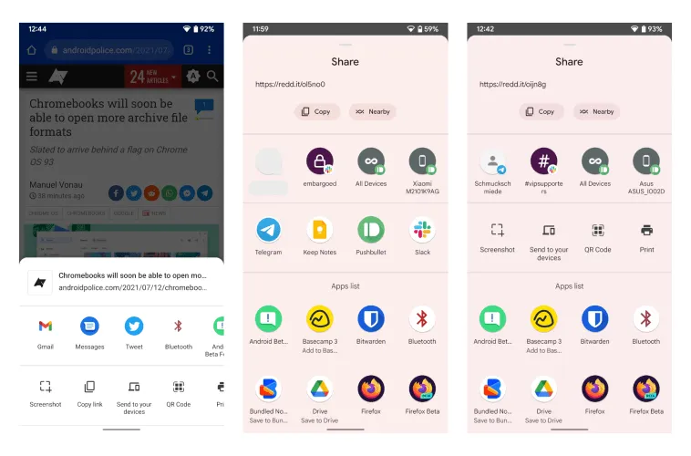 Android 14 could introduce a more consistent share menu