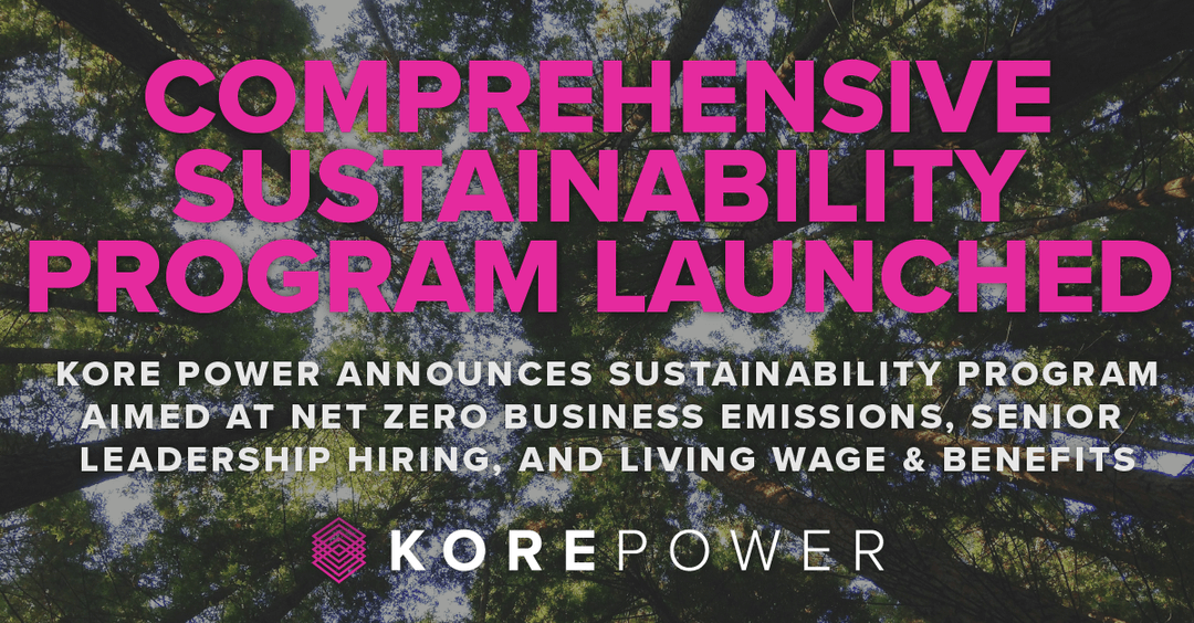 KORE Power Announces Comprehensive Sustainability Program